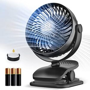 aa battery powered clip on fan with aroma function,battery operated portable fans for camp,small dorm fan with powerful 4 speeds,quiet desk fan with 360°rotation,personal dorm fan for home,bed,office