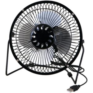 performance tool w1663 6-inch blade (powerful airflow, low noise, metal design, usb powered, personal table fan, mini cooling fan, small desk fan, quiet office fan), 1 pack