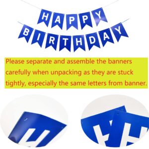 11th Birthday Party Decoration for Boys, Happy Birthday Banner Blue Number 11 Birthday Balloons 11th Birthday Latex Confetti Balloon for Boys Him Son 11 Years Old Birthday Decoration Supplies (11th)