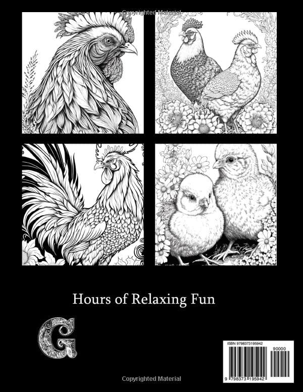 CHICKENS: An Eggcellent Coloring Book