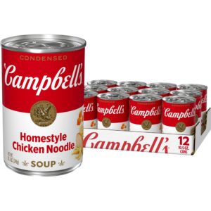 campbell’s condensed homestyle chicken noodle soup, 10.5 ounce can (pack of 12)