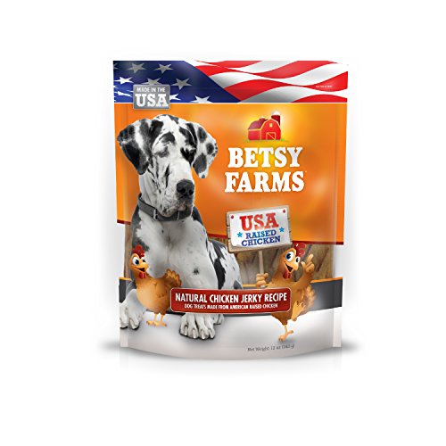 Betsy Farms Natural Chicken Jerky Recipe Dog Treats - Chicken Jerky Dog Treats, 12 Oz