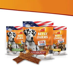 Betsy Farms Natural Chicken Jerky Recipe Dog Treats - Chicken Jerky Dog Treats, 12 Oz