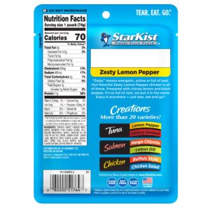 StarKist Chicken Creation Zesty Lemon Pepper - 2.6 oz Pouch (Pack of 12)