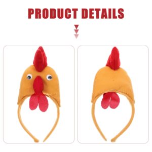 NOLITOY 1 Set Chicken Hair Hoop with Bow Tie, Chicken Cosplay Costume Accessories for Halloween