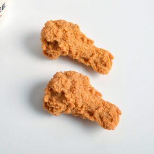 3 Pcs Imitation Food Keychain Fried Chicken Leg Chicken Wing Keychain Simulation Food Pendant Keychain for Home Office Car