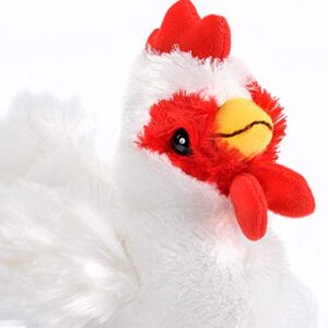 Wild Republic Chicken Plush, Stuffed Animal, Plush Toy, Gifts for Kids, Hug’Ems 7"