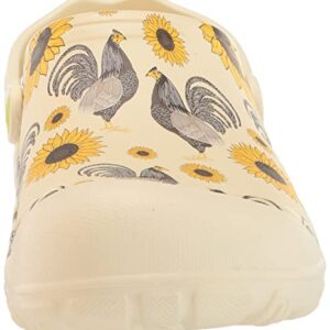 Western Chief Easies Eva Clogs for Women Offers Comfortable Ankle Strap, Synthetic Insole, and Slip-On Style Rooster 9 M