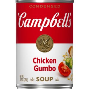 campbell's condensed chicken gumbo soup, 10.5 oz can