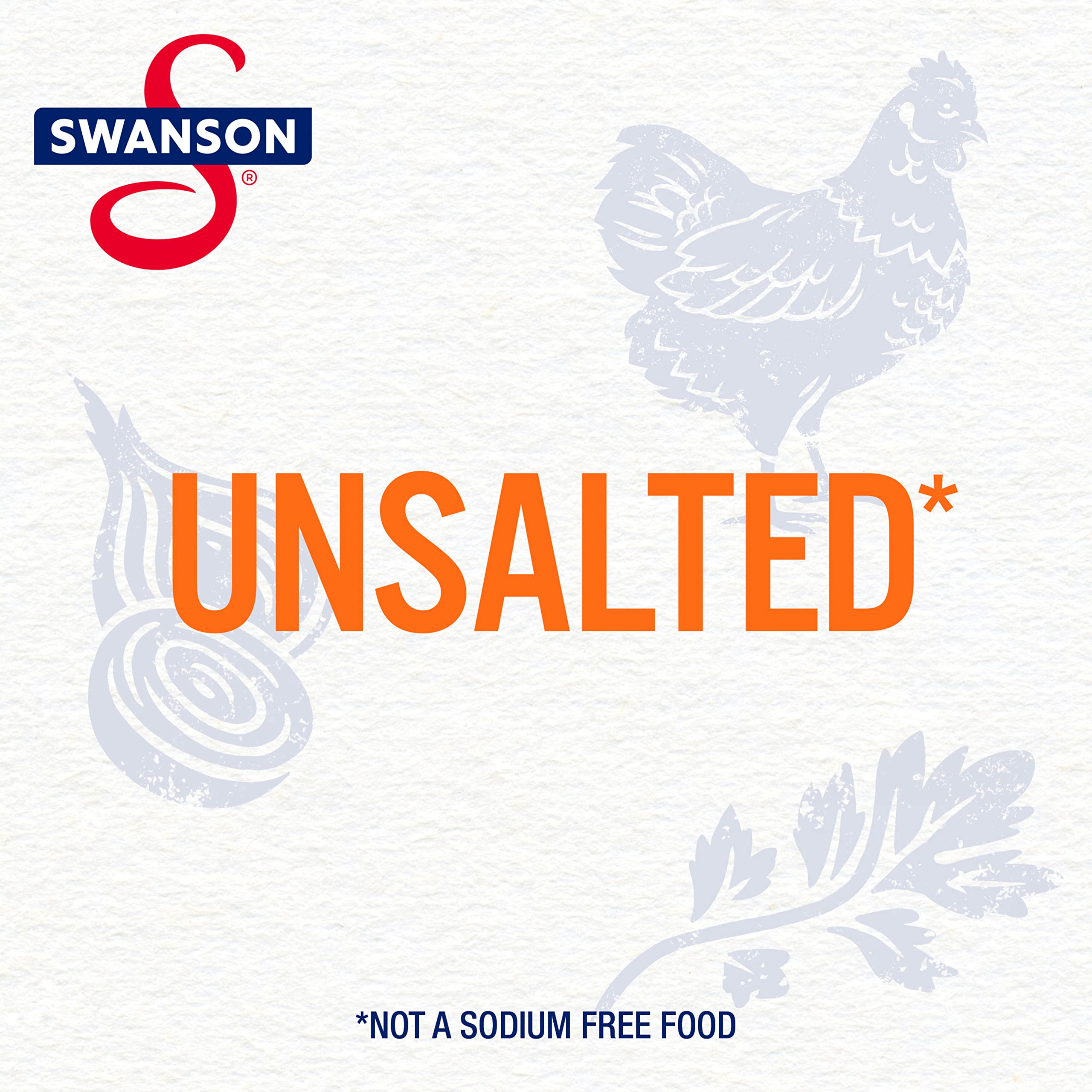 Swanson 100% Natural Unsalted Chicken Stock, 32 Oz Carton (Pack of 12)