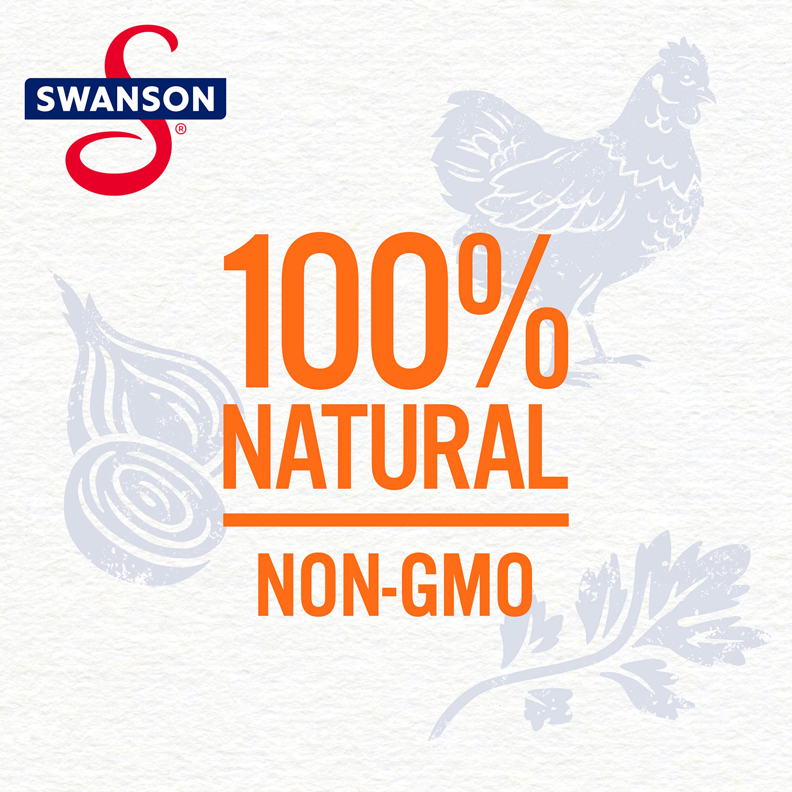 Swanson 100% Natural Unsalted Chicken Stock, 32 Oz Carton (Pack of 12)