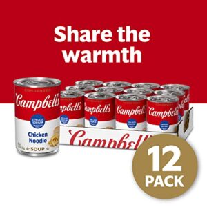 Campbell's Condensed 25% Less Sodium Chicken Noodle Soup, 10.75 Ounce Can (Pack of 12)