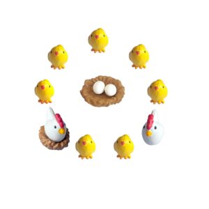 chicken shoe charms girls decoration: cute chick shoe accessories for clog funny diy animal shoes matching for party birthday gifts(10pcs)