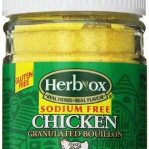 Herbox Granular Sodium Free Chicken Bouillon, 3.3 Ounce (Pack of 6)