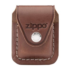 zippo brown lighter pouch with clip, brown, lpcb