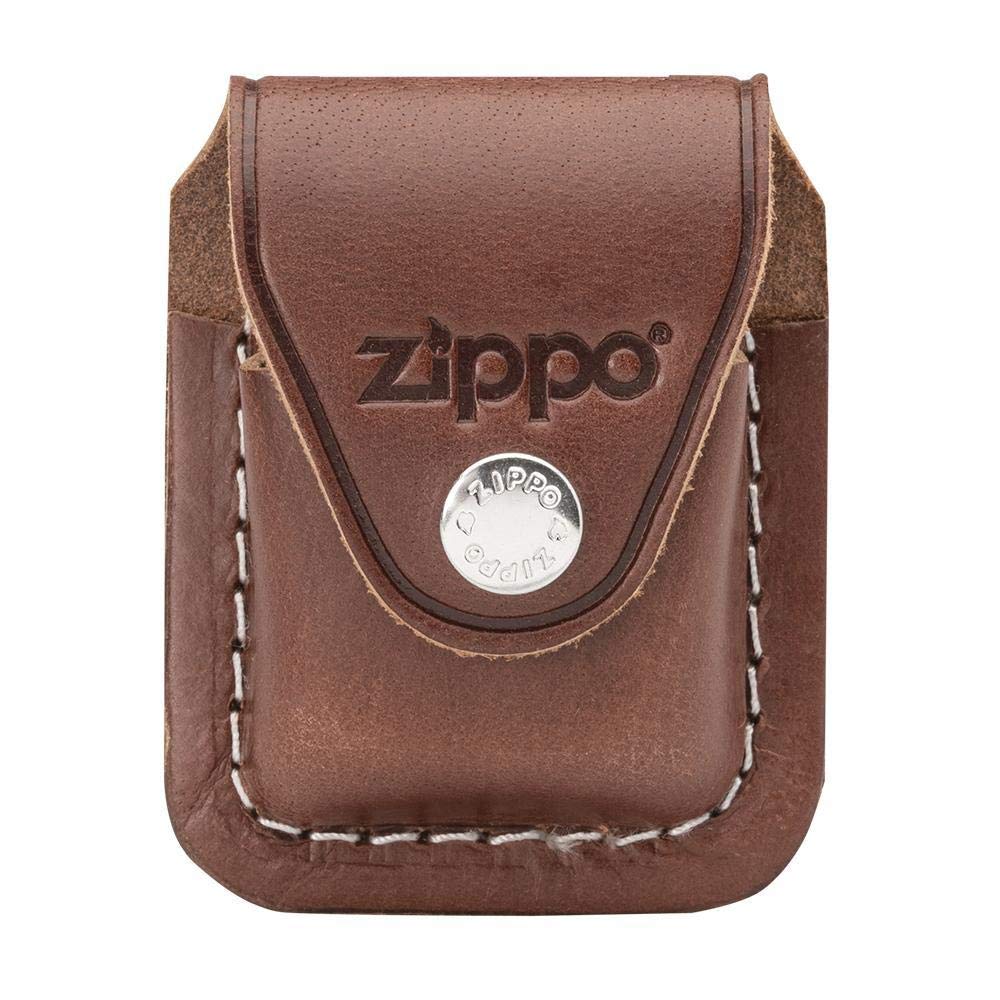 Zippo Brown Lighter Pouch with Clip, Brown, LPCB