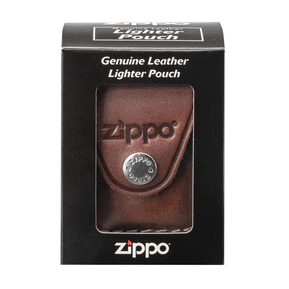 Zippo Brown Lighter Pouch with Clip, Brown, LPCB