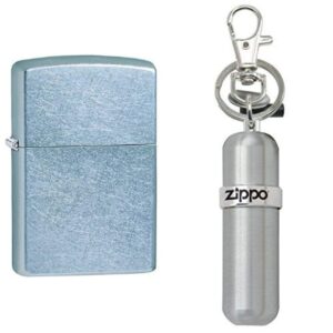 zippo chrome lighter, street chrome with fuel canister