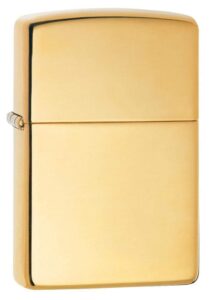 zippo 254b high polish brass pocket lighter