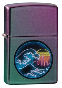 zippo great vaporwave iridescent pocket lighter, one size