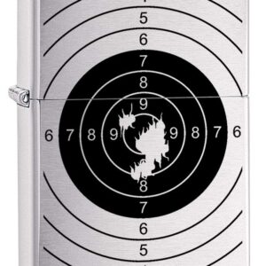 Zippo Lighter: Shooting Target with Holes - Brushed Chrome 80571