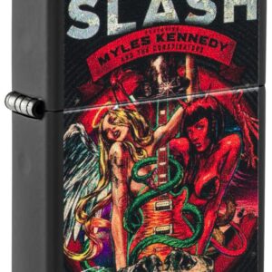 Zippo Slash Design Black Matte Pocket Lighter