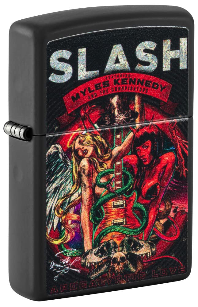 Zippo Slash Design Black Matte Pocket Lighter