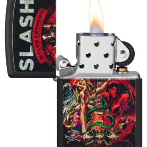 Zippo Slash Design Black Matte Pocket Lighter