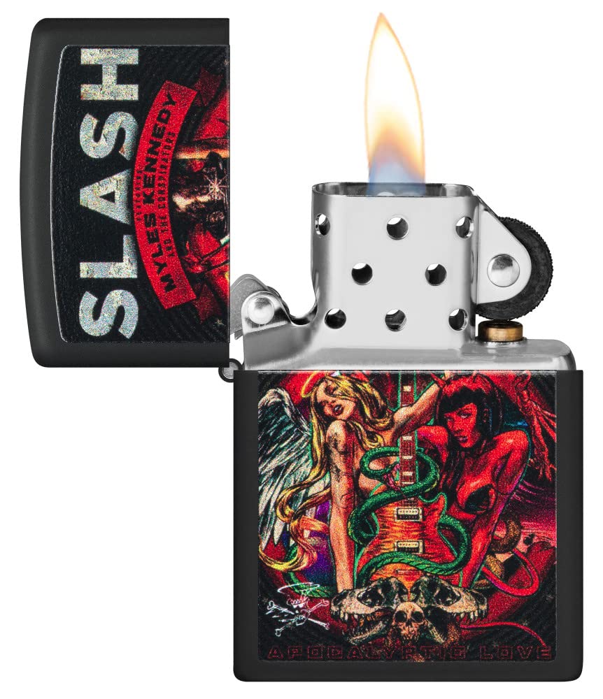 Zippo Slash Design Black Matte Pocket Lighter