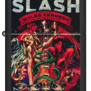 Zippo Slash Design Black Matte Pocket Lighter