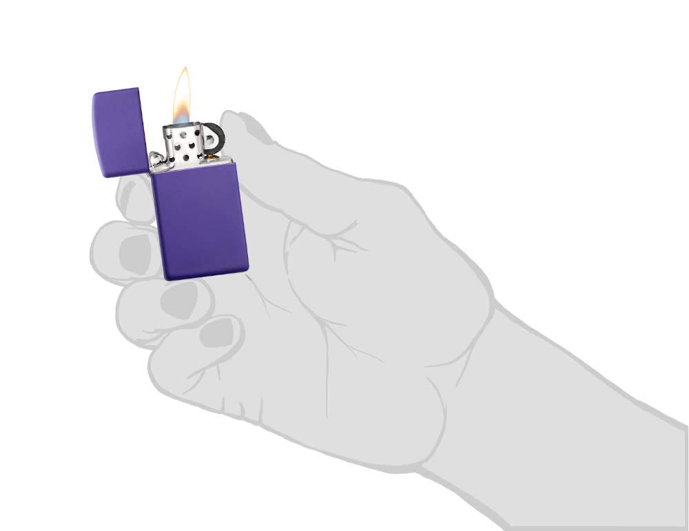 Zippo Slim Purple Matte Pocket Lighter