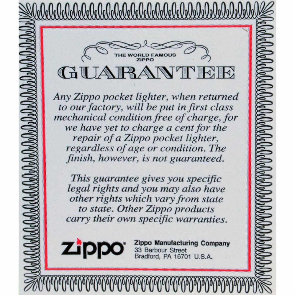 Zippo 24710 Classic Black Matte ZPP Creed Windproof Pocket Lighter with Zippo Black Leather Clip Pouch