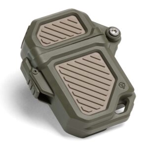 thyrm pyrovault 2.0 lighter armor compatible with zippo inserts, for protection, less evaporation, and retention, made in the usa (transitional mc (ranger green + flat dark earth))