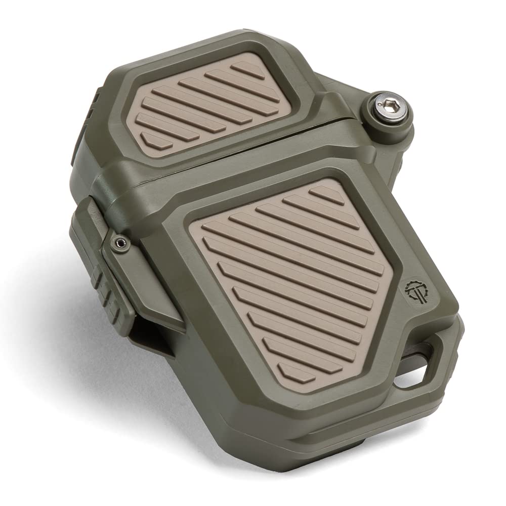 Thyrm PyroVault 2.0 Lighter Armor Compatible with Zippo Inserts, for Protection, Less Evaporation, and Retention, Made in The USA (Transitional MC (Ranger Green + Flat Dark Earth))