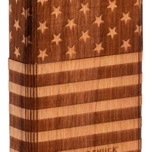 Zippo Woodchuck USA American Flag Wrap Pocket Lighter, Brown, One Size