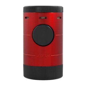 xikar volta quad flame tabletop cigar lighter in an attractive gift box warrant (red)