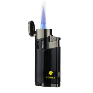 cigar butane torches lighter with punch butane refillbale metal lighters windproof