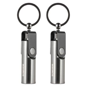 somgem permanent match keychain 2 pack, kerosene refillable, waterproof flint fire starter for outdoor camping emergency survival gear