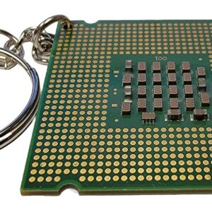 TekJuic The Ultimate Geek Accessory - Recycled CPU Processor Keychain Made from Reclaimed Computer Parts