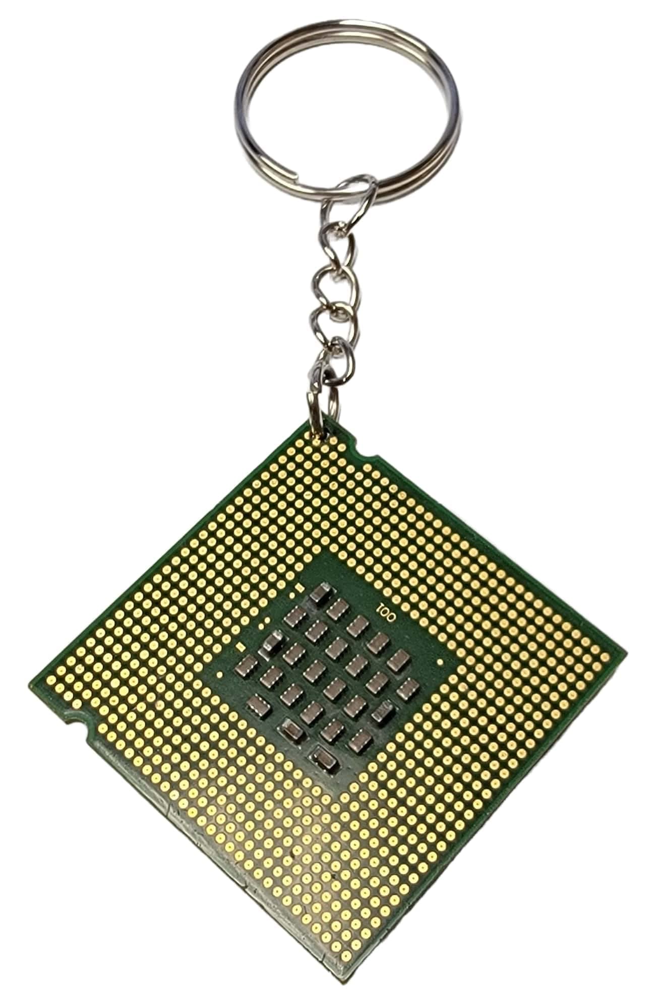 TekJuic The Ultimate Geek Accessory - Recycled CPU Processor Keychain Made from Reclaimed Computer Parts