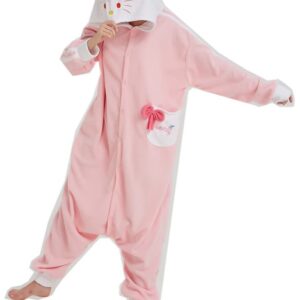 Eonxius Magic Novelty Hooded Onesie One Piece Pink Pajamas for Women Size XL