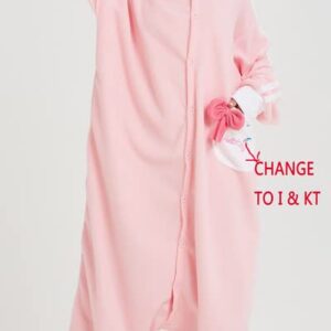 Eonxius Magic Novelty Hooded Onesie One Piece Pink Pajamas for Women Size XL