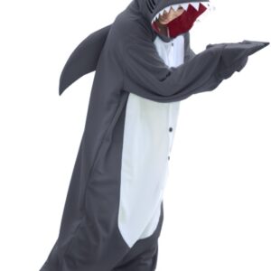 WOTOGOLD Animal Cosplay Costume Gray Shark Unisex Adult Pajamas Gray,X-Large