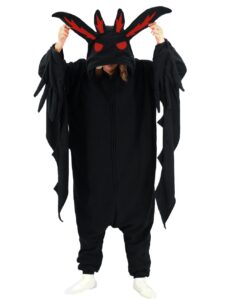 mothman halloween onesie adult pajamas cosplay animal homewear sleepwear jumpsuit costume for women men