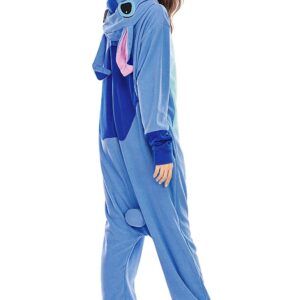 Etoson Onesie Cosplay Halloween Costume Unisex Animal Pajama,Blue,M