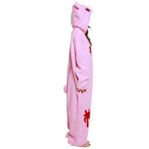 SAZAC Gloomy Bear Kigurumi - Onesie Jumpsuit Halloween Costume (Pink)