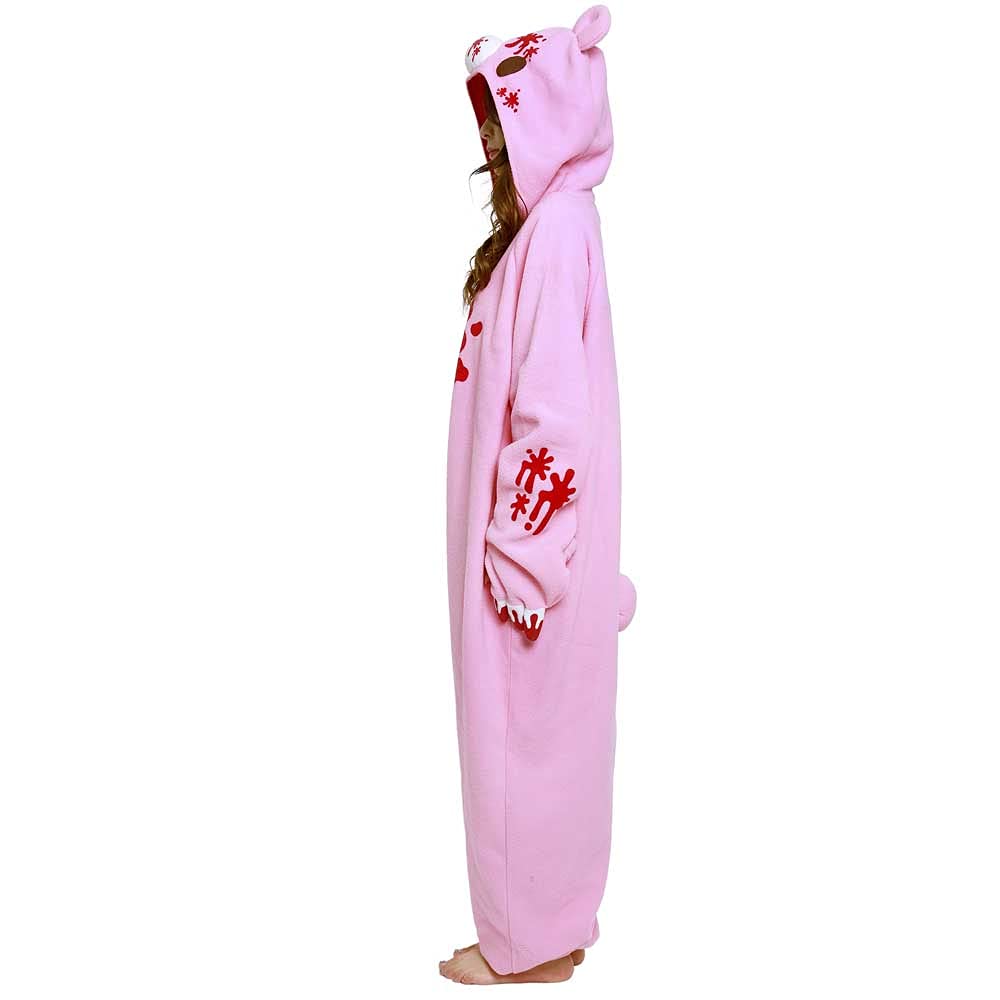 SAZAC Gloomy Bear Kigurumi - Onesie Jumpsuit Halloween Costume (Pink)