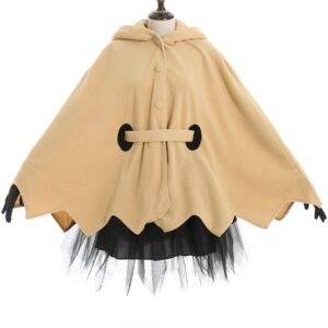 miccostumes Women's Yellow Ghost Cosplay Cloak with Skirt Belt Gloves (L)