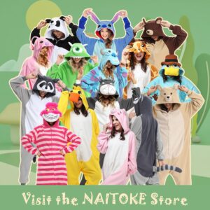 NAITOKE Adults Unisex Onesie Halloween Angel Stitch Costume Animal Cosplay Pajamas,170-178cm(5'7"-5'10")