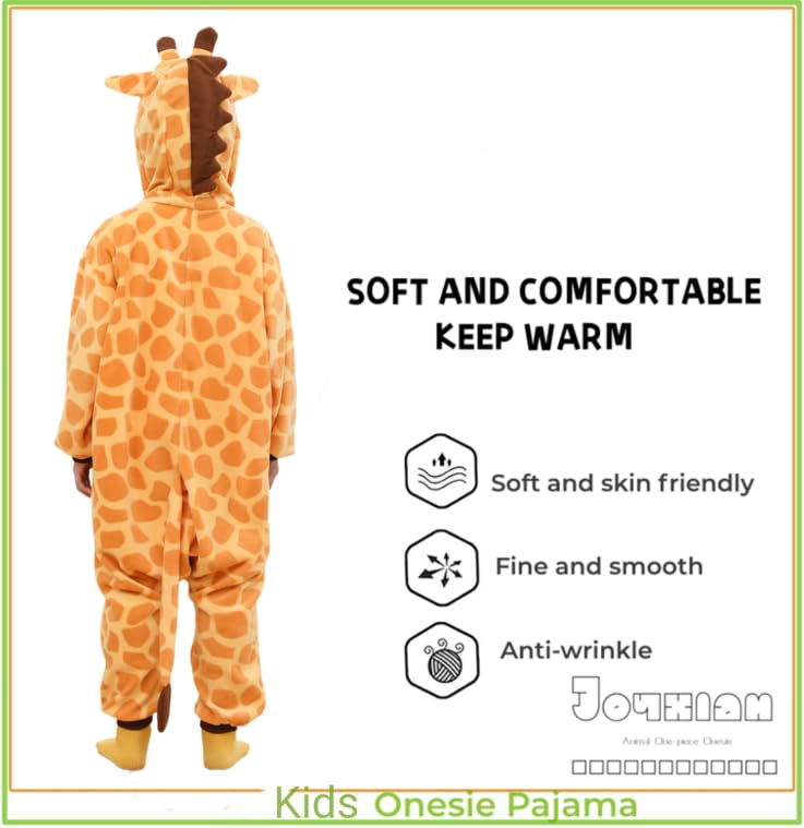 Joyxiam Kids Onesie Animal One Piece Pajamas Halloween Christmas Cosplay Costume Cartoon Pjs (4T)